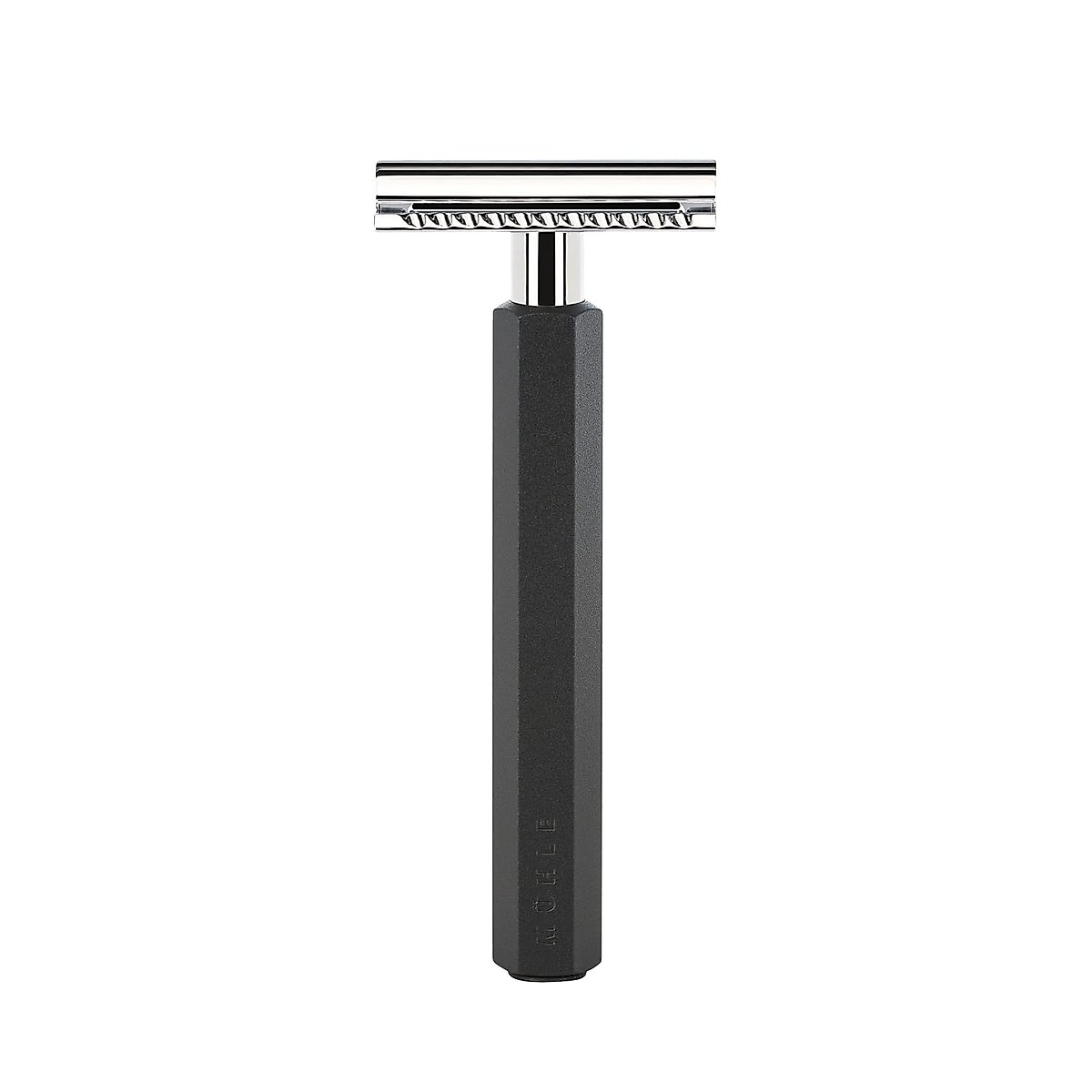 MÜHLE HEXAGON Graphite Double Edge Safety Razor (Closed Comb) For Men - Perfect for Every Day Use, Barbershop Quality Close Smooth Shave