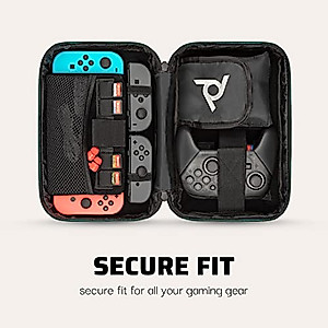 PDP Messenger Case with Removable Shoulder Strap - Holds 14 Games & Console - Compatible with Nintendo Switch/ Lite/ OLED - Power Pose Mario