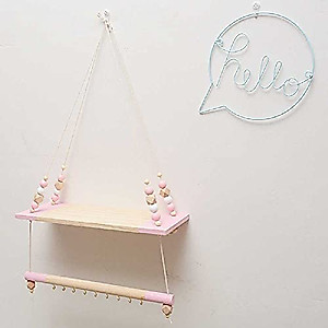 NC Crafts Ins Nordic Nordic Single-Layer Upper Board and Lower Stick Rack for Clothes Hanging Pink