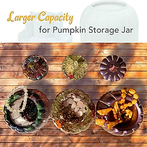 Pumpkin Jar Resin Mold Large, Resin Jar Mold Halloween Epoxy Resin Molds, Pumpkin Silicone Molds for Resin, Autumn Decor, Halloween Decor, Jewelry Trinket Container, Christmas Decor (5 Inch)