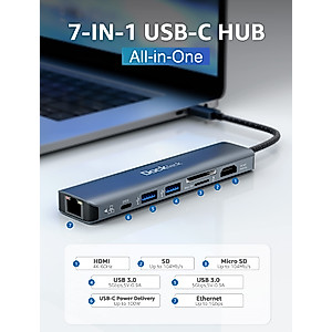 Bundle - 2Items：CableCreation USB A to USB C Cable 6ft + USB C Hub Multiport Adapter