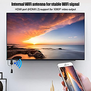 Wireless Hdmi Display Dongle Adapter, for Airplay Miracast Anycast, Tv Mirroring Device, Screen Mirroring Adapter for Tv, Built in WiFi, 1080P Hdmi Output, Adapter for Phone/Tablet