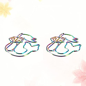 NUOBESTY 8pcs Paper Clips Mermaid Shape Metal Paper Clips Bookmark Clips Page Marker Party Favors Gifts