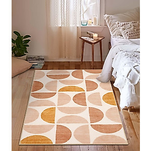 Lahome Boho Rug - 3x5 Washbale Rugs for Bedroom Office Dorm, Bohemian Non-Slip Soft Classroom Rug Girls Ultra-Thin Geometric Small Carpet for Living Room Entryway Kitchen Playroom(3'x 5',Multi)