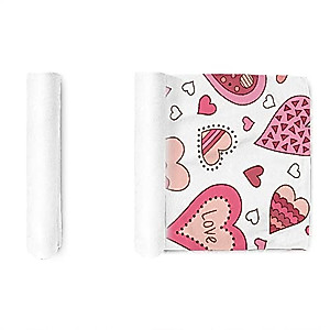 My Little Nest Hand Towels for Bathroom Hand Drawn Hearts Boho Flowers Absorbent Small Bath Towel Soft Kitchen Towels Fingertip Towel for Guest and Bar 30 x 15 inch