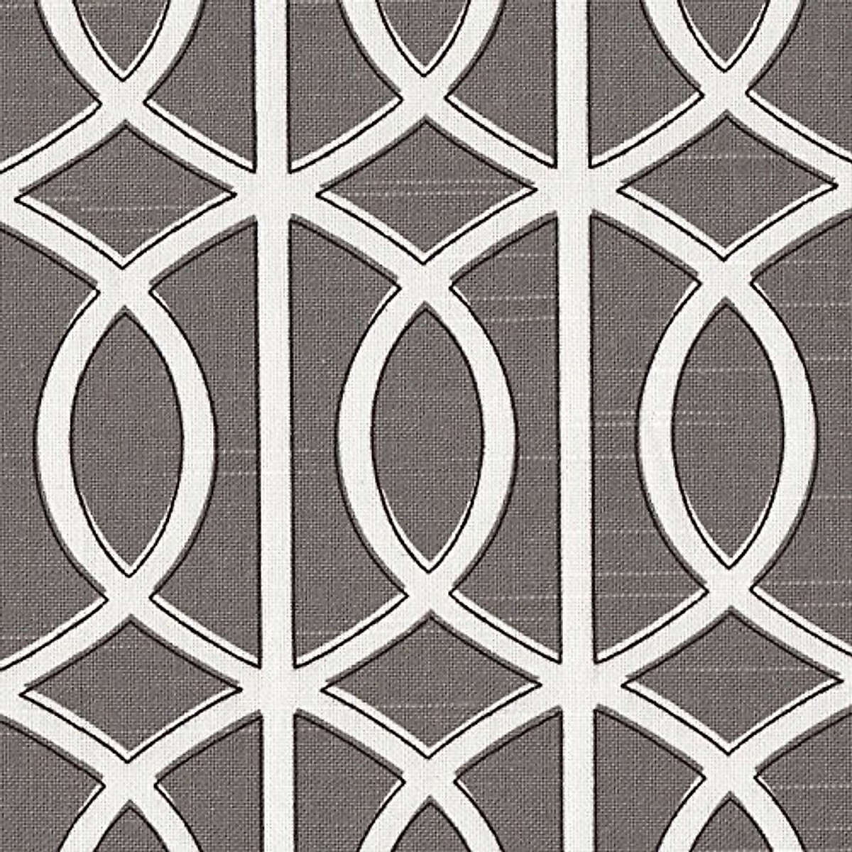 HomePop Swoop Arm Accent Chair, Grey Trellis Medium