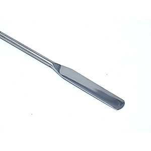 Lab Micro Double Ended Spatula Round/Tapered Arrow End (Flat Ends 50mm x 9mm), 9" Length, Stainless Steel