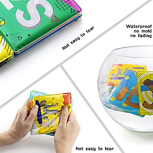 26 PCS Baby Soft Alphabet Cards Toys,Baby Bath Toy ABC Alphabet Baby Flash Cards Early Learning Educational Toy,Washable Waterproof Letter Toys for Toddler Kid Boy Girl 0 1 2 3 4Y