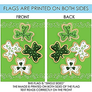 Toland Home Garden Shamrock Cookies House Flag