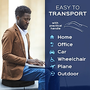 bonmedico Orthopedic Seat Cushion - Plush 16 x 16 Inch Memory Foam Comfort Chair Cushions for Height Boosting, Back Relief - Pressure Aid Support Pillow for Office, Car, Home & Wheelchair