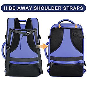 Travel Backpack for Women, 50L Carry on Backpack with Wet Bag Expandable Flight Approved Luggage Backpack Suitcase,Extra Large Weekender Bag Water Resistant Lightweight Daypack Gift for Traveler Women