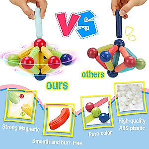 GEPER Magnetic Building Blocks for Kids - Educational Toys for Toddlers and Preschoolers Ages 3 to 8 - Montessori Toys Gifts for Boys and Girls