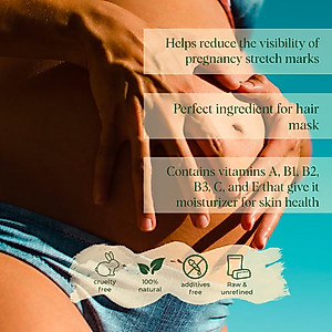 White Naturals Organic Cocoa Butter 1lb, Unrefined Raw Pure Natural, Face & Hair Moisturizing Butter to Deeply Hydrate Skin Use for DIY Whipped Body Butters, Lotions, Stretch Marks Cream 16oz