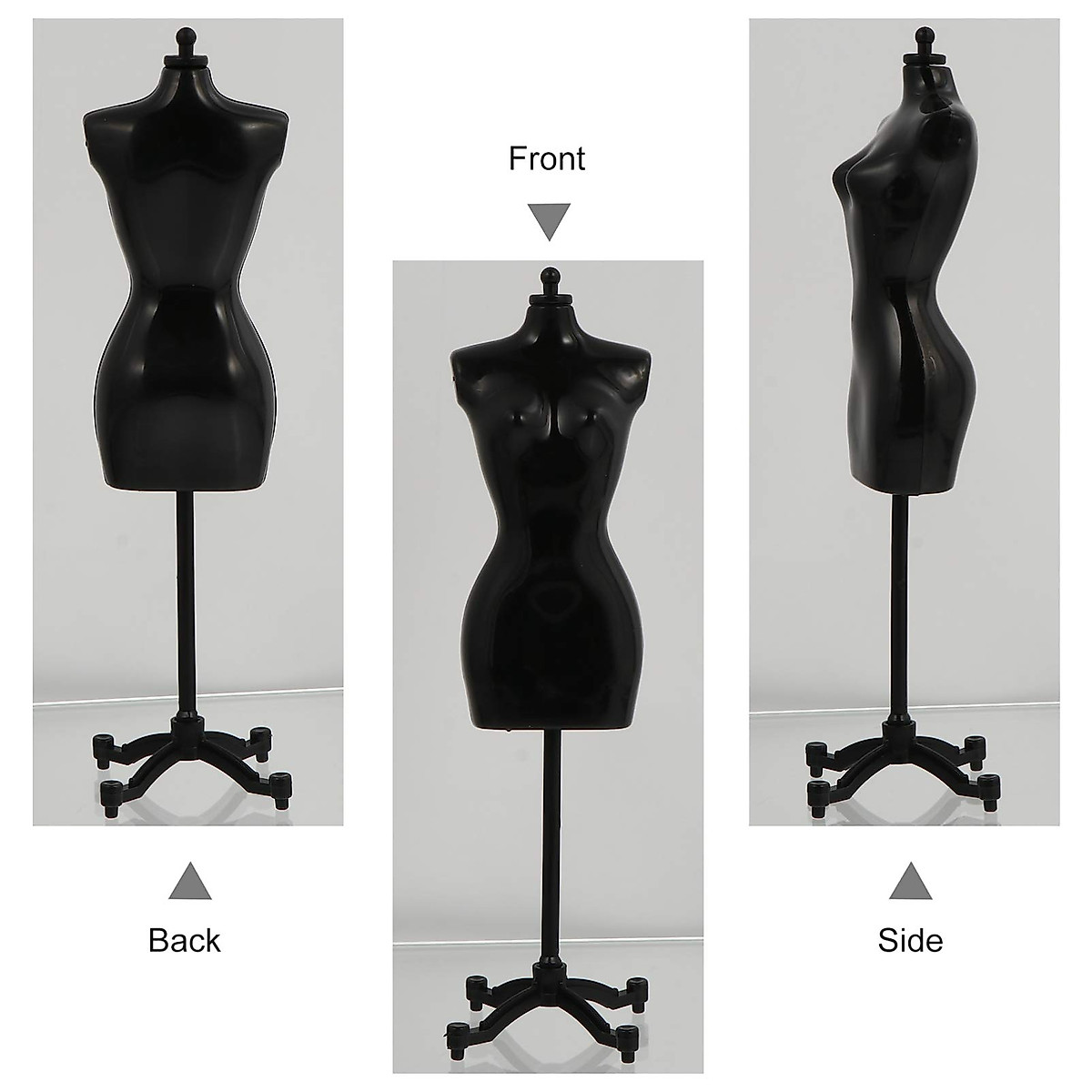 EXCEART 4pcs Doll Dress Form Mannequin Dress Form Mannequin Clothes Gown Female Dress Model Display Mannequin Body Display Holder Stand