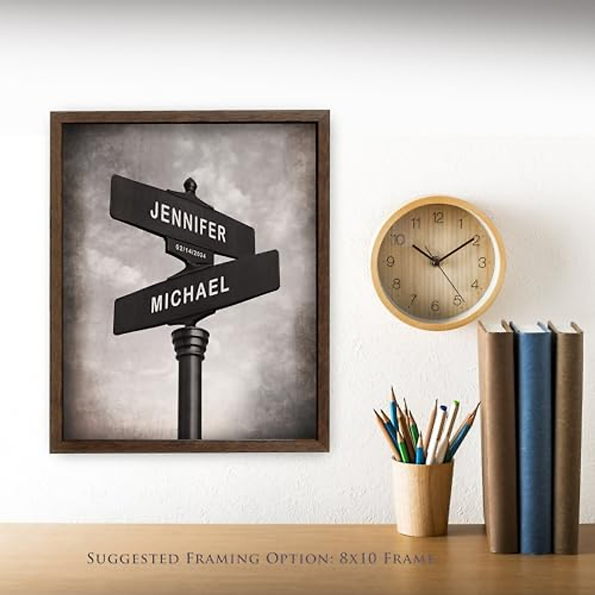 Couples Gift Ideas | Customized Gifts - Engagement Gifts for Couples | Wedding Gifts | One Year Anniversary Gifts for Men | Personalized Street Sign | Lovers Crossroads | One Year Anniversary Gifts