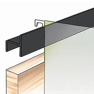 Rockler 48” Folder Hanger Easy Slip-On – Black PVC Plastic File Cabinet Folders – “h” Shaped File Cabinet Inserts - File Hangers Designed for1/2” Thick Drawer Sides– Woodworking Cabinet Hardware Tools