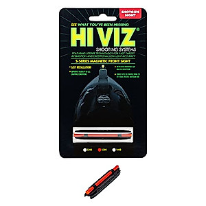 HIVIZ Narrow Magnetic Fiber Optic Shotgun Sight with Red Light Pipe