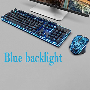 Wyyggnb Gaming Keyboard Computer E-Sports Game Mechanical Keyboard and Mouse Set, Wired Computer USB Interface Keyboard