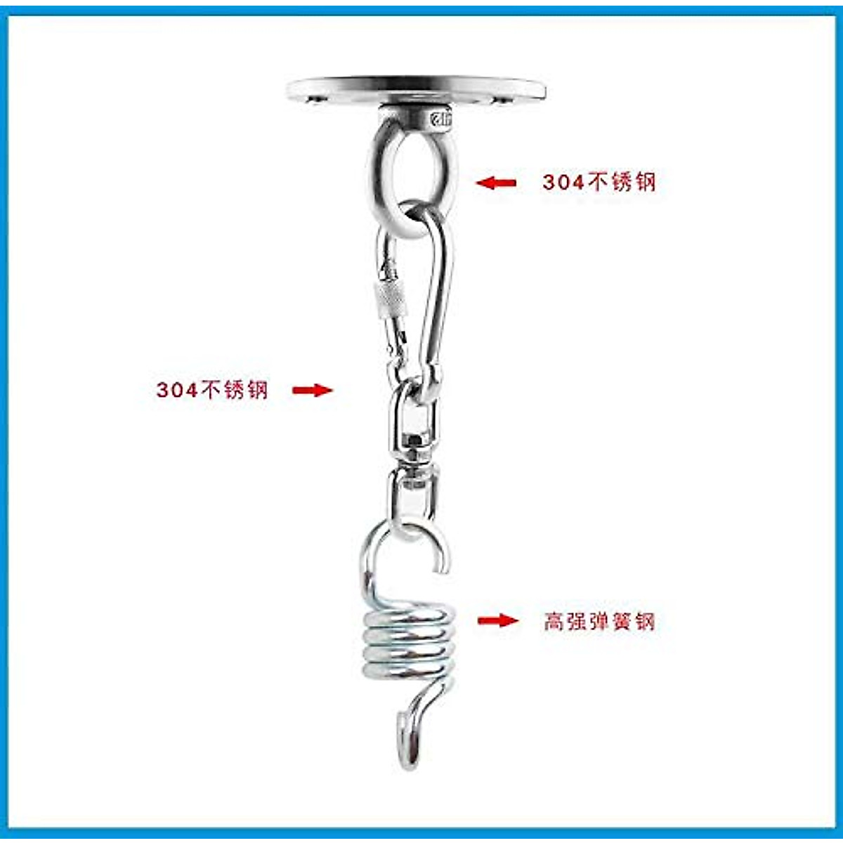 MEICOCO 700Lbs Weight Heavy Duty Hammock Spring for Hang Porch Swing Capacity Heavy Bag Spring