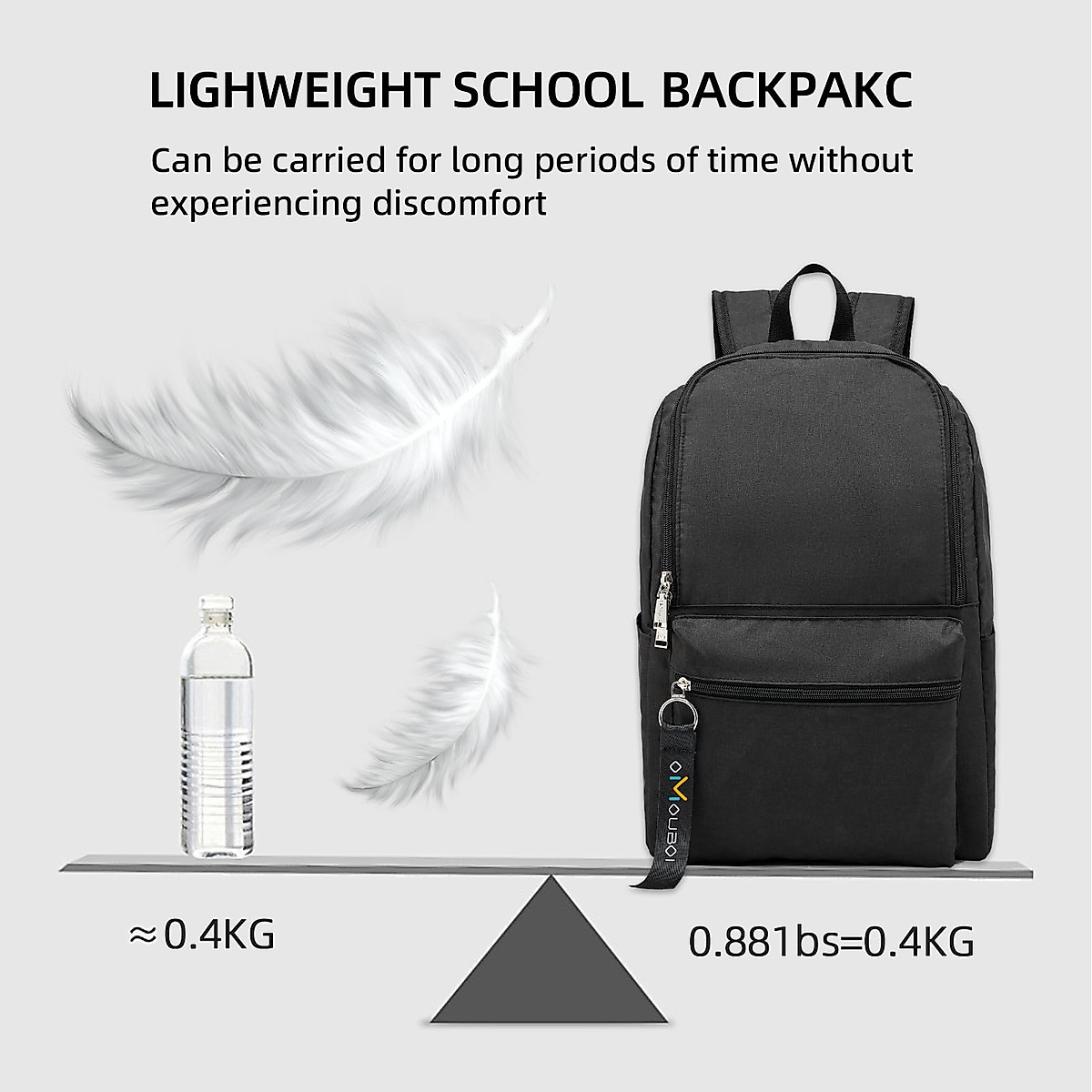 OMOUBOI Casual Daypacks Superbreak Backpack Laptop Backpack for Women & Men Fits Tourism School Business (Black)