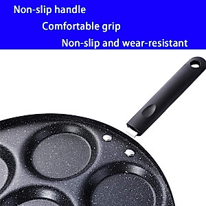 CHENJIEUS Home Kitchen Breakfast Omelette Pan, 7-hole Egg Frying Pan Non-stick Pancake Mold, Easy To Clean, Lazy Pan Provides All-in-one Breakfast.