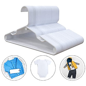 1InTheHome White Nursery Hangers 30 Pack for Baby, Toddler, Kids, Children (30 Pack)