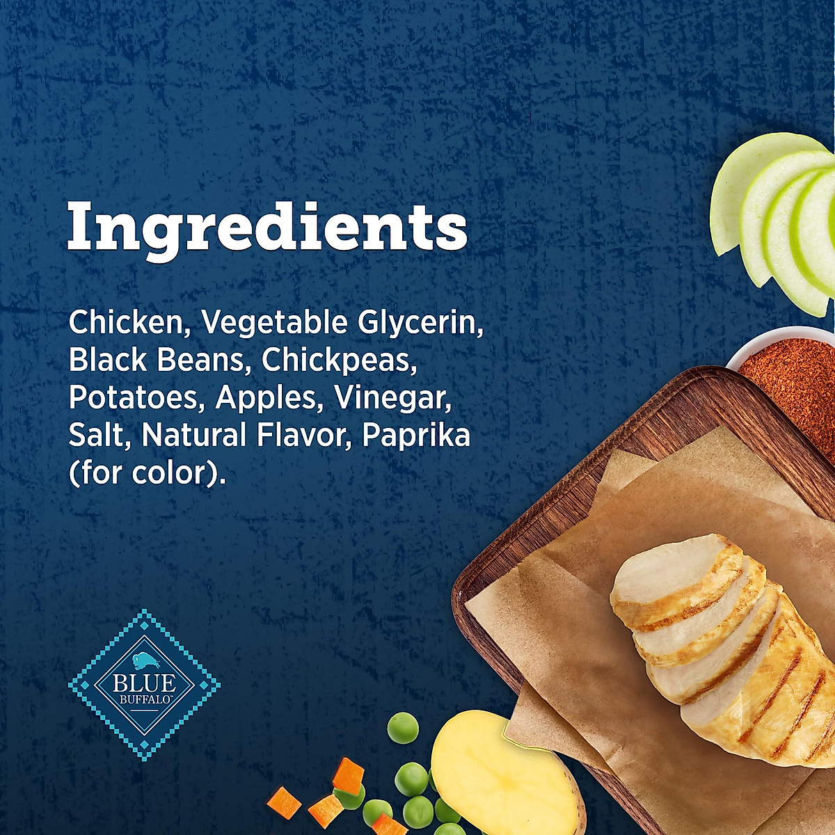 Blue Buffalo True Chews Dog Treats, Made in the USA with Natural Ingredients, Chicken and Apple Sausage Recipe, 12-oz Bag