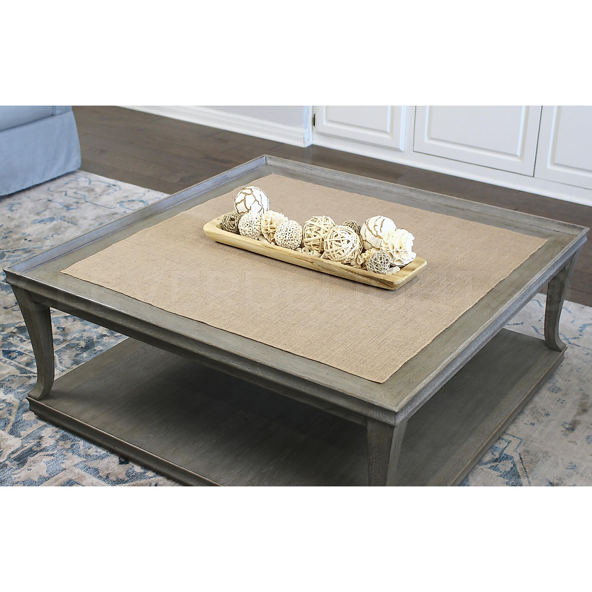 CleverDelights 36 Inch Burlap Squares - 4 Pack - Premium Jute Burlap Fabric - Finished Edges - 36" x 36"