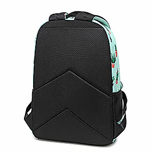 Teecho Waterproof Cute Backpack for Girl Casual Women Laptop Backpack Cactus