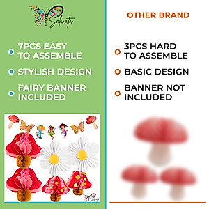 Mushroom classroom decor, Mushroom Party Decorations, Mushroom Birthday Decorations, Fairy garden alice in wonderland decor, Forest theme garland, Fairytale centerpiece, paper hanging lantern smurfs