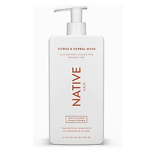 Native Citrus Herbal Musk Shampoo and Conditioner Set - Sulfate, Paraben, Dye Free, 16.5 oz (2 units, 33 Fl Oz) - Daily Cleansing, Moisturizing, Revitalizing, Strengthening Benefits for Hair