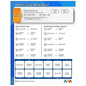 hand2mind VersaTiles Math Practice Take Along Set for Seventh Grade, Self-Checking Workbook, Homeschooling Games, Case Included, Homeschool Curriculum, 7th Grade Math Workbook, Homeshool Supplies