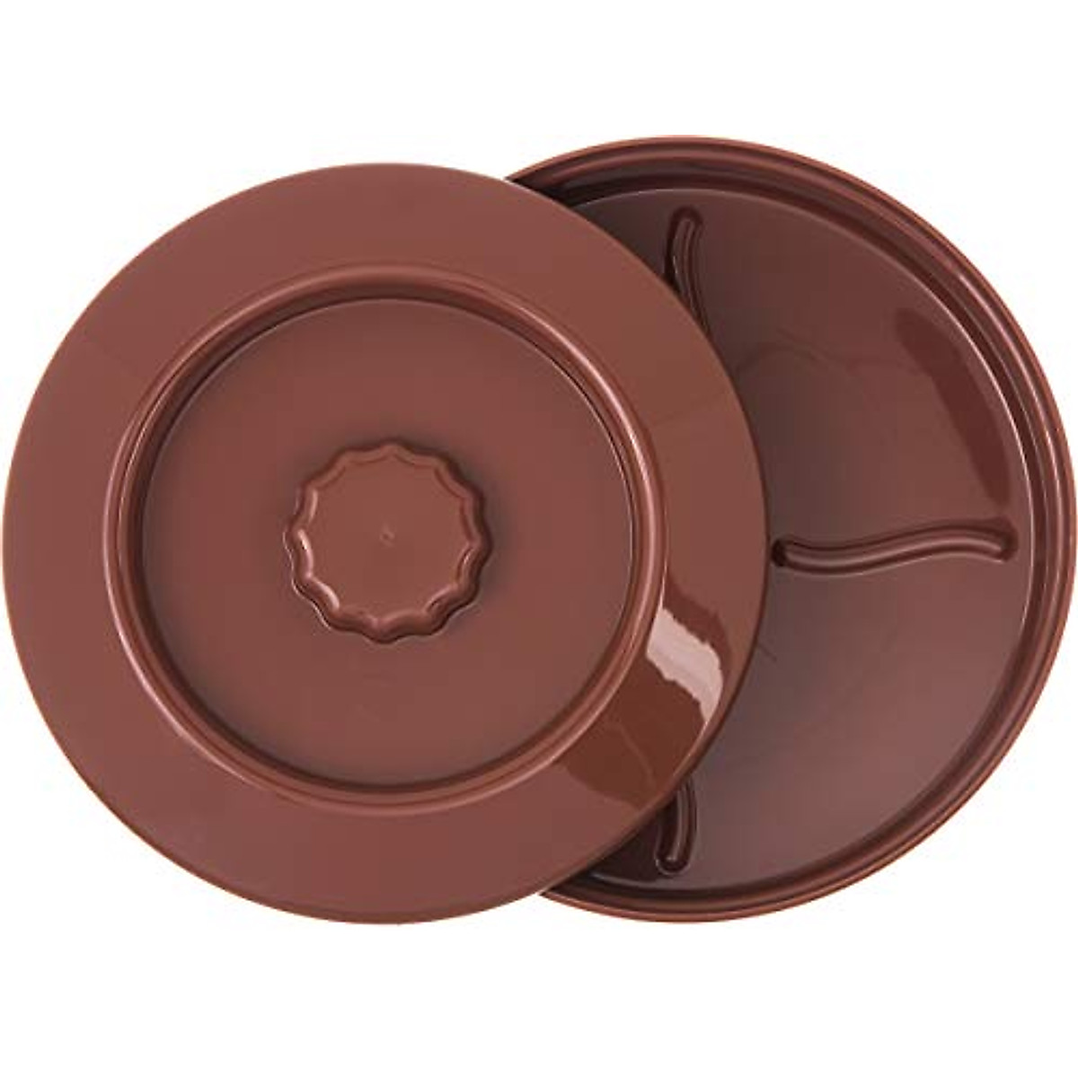 Carlisle FoodService Products 047528 Stackable Tortilla Server w/Lid, 7-1/4" / 2", Lennox Brown