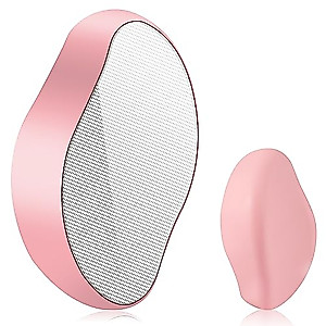 hoyesch Crystal Hair Eraser for Women and Men, Reusable Crystal Hair Remover Magic Painless Exfoliation Hair Removal Tool, Magic Hair Eraser for Back Arms Legs (Pink)