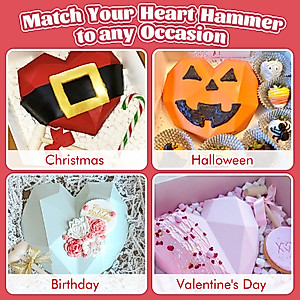 Hidreas 20 PCS Mini Wood Hammers Wooden Hammer for Breakable Heart Chocolate Heart, Wood Lobster Crab Mallet