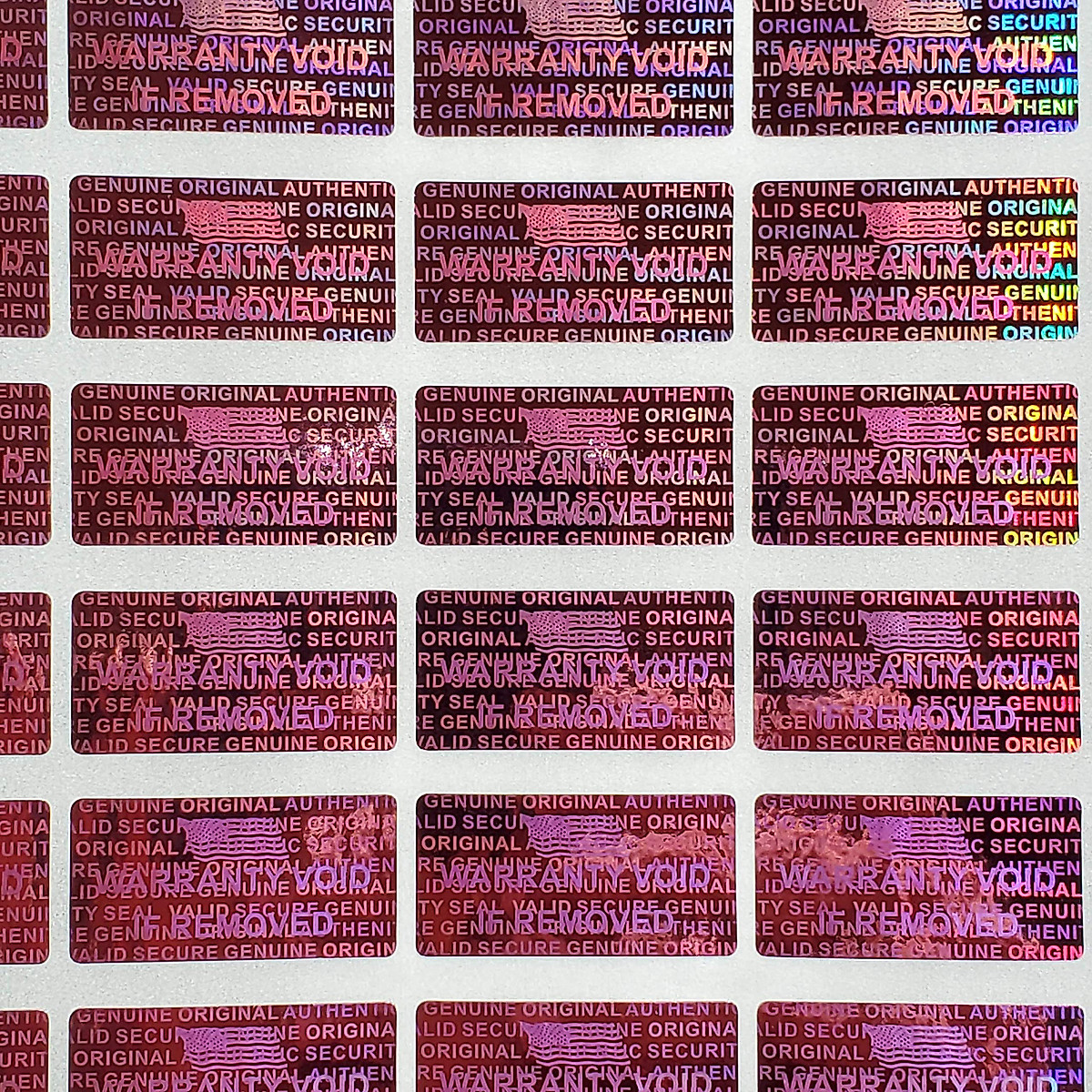 1000 Hologram Seal Pink Tamper Evident Labels Stickers 15 mm x 30 mm-(Pink)