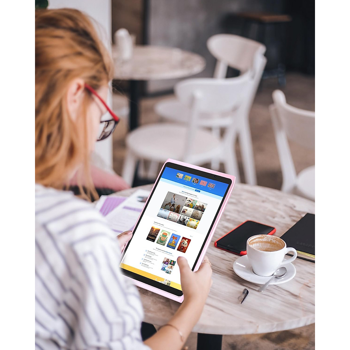 2024 Tablet, Android 12 Tablet, Tablet 8 inch, IPS Touch Screen, Quad-core, 32 + 512 GB Expansion, WiFi, BT, 4300 mAh Battery.