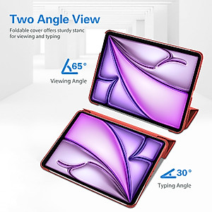 ProCase Smart Case for iPad Pro 12.9 2022/2021/2020/2018, Slim Stand Hard Back Shell Smart Cover for iPad Pro 12.9" 6th Gen/5th Gen/4th Gen/3rd Gen -Red