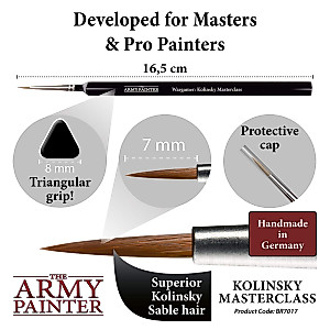 The Army Painter Masterclass Brush - Fine Detail Acrylic Paint Brushes with Kolinsky Sable Hairs – Small Paint Brush, Model Paint Brush & Fine Tip Paint Brushes for Miniature Watercolor Oil Painting