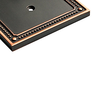 Franklin Brass Classic Beaded (3-Pack) Decorative Light Switch Cover Bronze w/Copper Highlights Lights 1-Gang Decorator/Rocker Wall Plate Single Switch Plate Cover Electric Outlet Covers W35060M-VBC-C