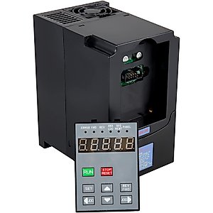 VEVOR VFD 7.5KW,Variable Frequency Drive 35A,CNC VFD Motor Drive Inverter Converter 220V,for Spindle Motor Speed Control (1or 3 Phase Input, 3 Phase Output)