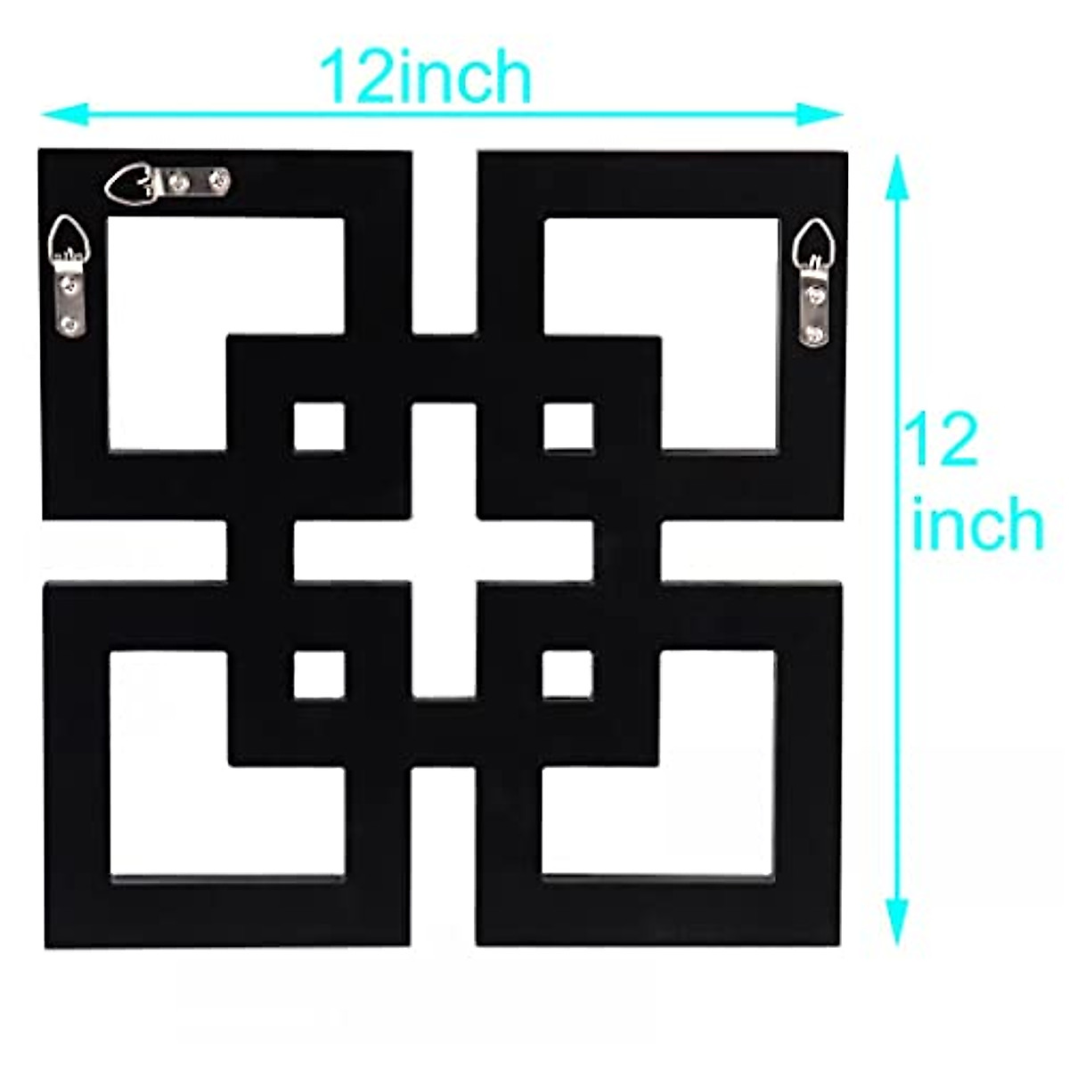 QMDECOR Square Mirrored Wall Decor Decorative Mirror 12x12 inches Modern Fashion DIY Silver Wall-Mounted Mirrors