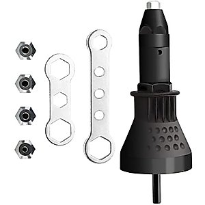DEKOPRO Rivet Gun for Cordless Drill Riveter Electric Rivet Nut Gun Riveting Tool Cordless Riveting Drill Adaptor Insert Nut Tool