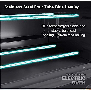 Mini Oven,Convection Countertop Toaster Oven Small Electric Oven Household Baking Small Oven 15 Liter Electric Oven Three-Layer Card Design Purple Useful (Purple)