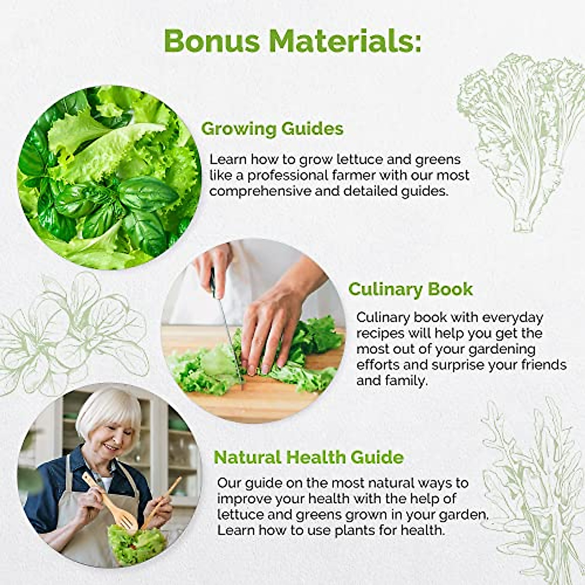 10 Lettuce & Salad Greens Seeds Variety Pack 4800+ Non-GMO Heirloom Lettuce Seeds for Planting Indoors & Outdoors Garden, Hydroponics - Arugula, Radicchio, Kale, Spinach, Swiss Chard, Lettuce & More