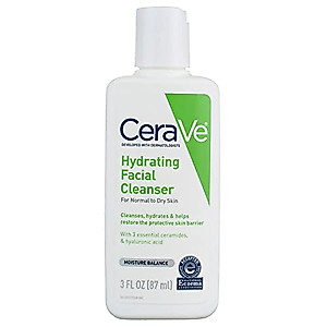 CeraVe Hydrating Facial Cleanser For Normal to Dry Skin 3 fl oz