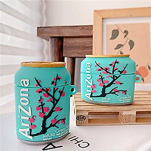 Peekdook for Air pod 2/1 Case Soft Silicone Arizona Can Cute Cartoon Funny Cover Fashion Protective Skin Accessory Keychain Girl Teen Compatible Box with Air pod 2 & 1 (Arizona Can)