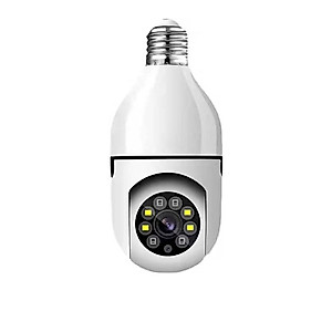 Light Bulb Security Camera, Full-HD 1080P 360 Degree Panoramic 2.4G Wireless WiFi Camera, with Infrared Night Vision & Motion Detection & 2-Way Audio Home Camera for Baby/Elder/Pet