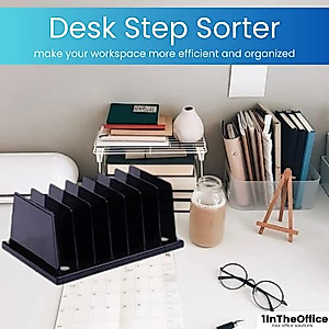 1InTheOffice Desk Step Sorter - 7 Compartments (2 pack)