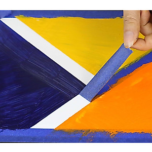 BOMEI PACK 10Pcs Blue Painters Tape, 5.5Mil 3/4in 55y, Residue Free Wall Painting Masking Tape with Sharp Lines